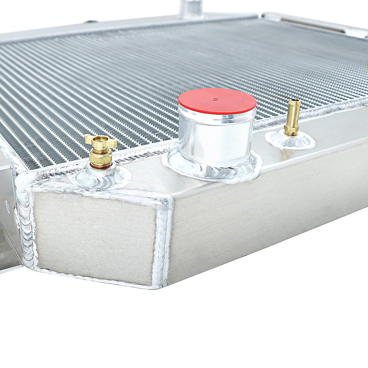 Rubivel 433 Radiator Replacement for 1966-1979 Ford F100 F150 F250 F350 Bronco 1967 1968 1969 1970 1971 1972 1973 1974 1975 1976 1977 1978 2.8L 3.3L 3.9L 4.7L 5.0L 5.8 6.6 6.4, 4 Row Aluminum Radiator