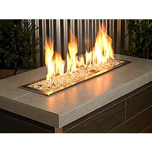 Grisun Fire Glass for Fire Pit, 1/2 Inch Mix 20 Pounds High Luster Reflective Tempered Glass Rocks for Natural or Propane Fireplace, Safe for Outdoors and Indoors Firepit Glass