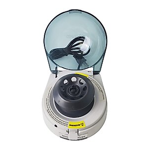 Mini Desk-top Centrifuge, Two Speed at 4000 rpm and 7200 rpm, Two Rotors for for 8 x 2.0/1.5 ml and 2 x 8-strip PCR Tubes, Two Sets of Adapters for 0.2 ml and 0.5 ml Tubes, 110V