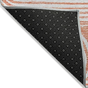 Addison Rugs Chantille ACN140 Orange 2'6" x 3'10 Indoor Outdoor Area Rug, Stain Resistant, Machine Washable, Non Shedding, Bedroom, Living Room, Dining Room, Kitchen Rug