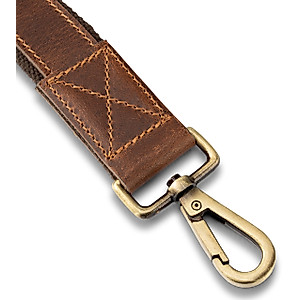 Angus Stoke Premium Leather Knife roll Storage Bag XXL - 14 Pockets, Buffalo Leather with Shoulder Strap, Chef's Knife Bag case Rene (Walnut-Brown)