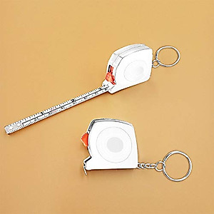 Trounistro 24 Pack Tape Measure Keychains Mini Tape Measure Retractable Measuring Tape, 1 m/ 3 ft