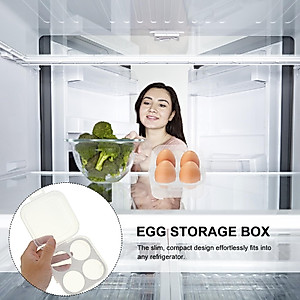 Compartment Egg Holder 3pcs Egg Travel Box Fresh Chicken Egg 4 Lattices Tray with Cover Lid Portable Egg Container for Home Shop Picnic Outdoor Egg Storage Box