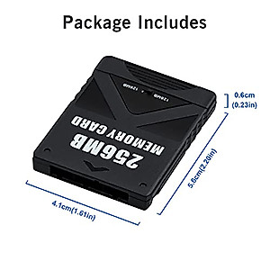 Mcbazel 256MB High Speed Game Memory Card for Playstation 2 - Black (1 Pack)