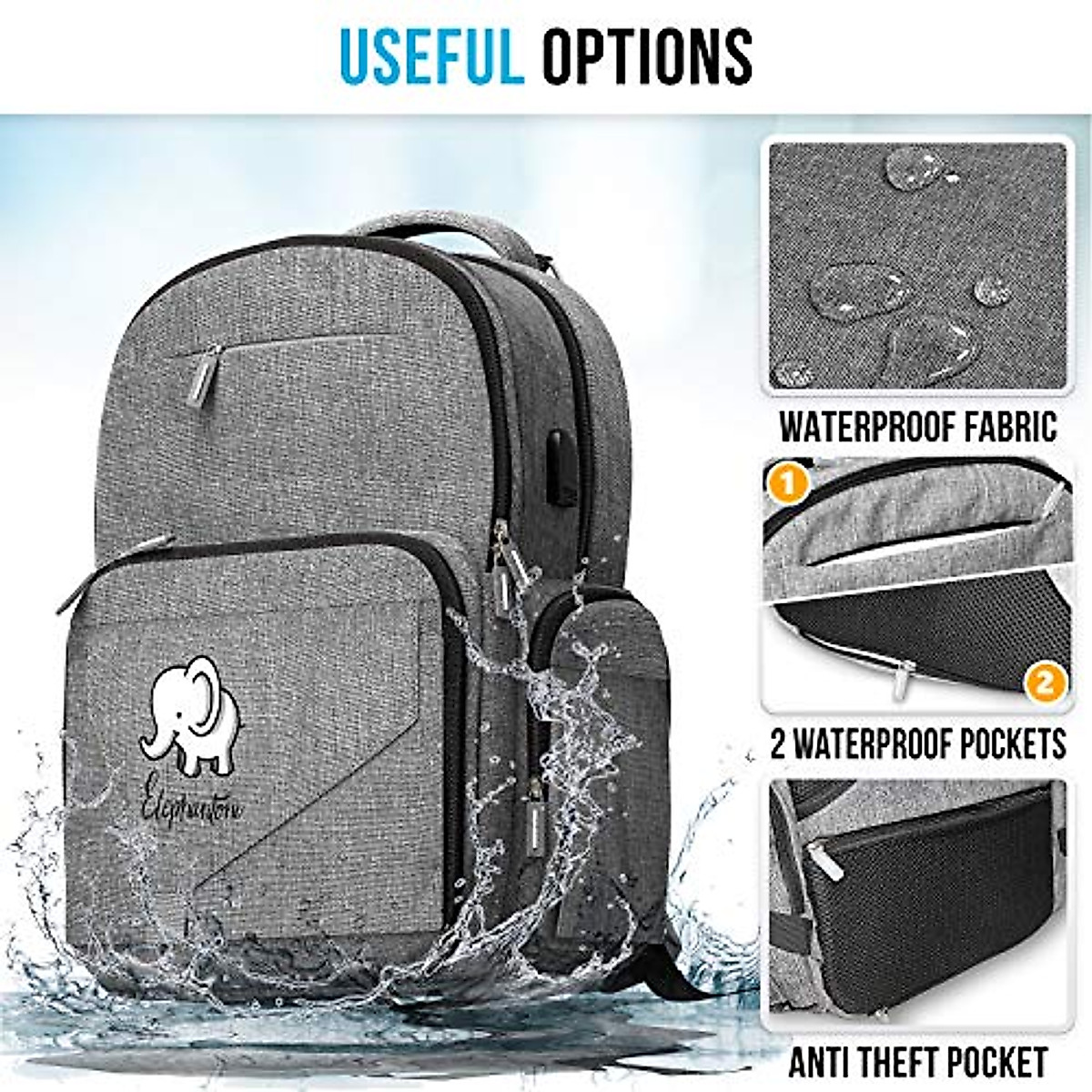 Diaper Bag Backpack Baby Bag - Large Diaper Backpack for Mom Dad, Unisex Bag