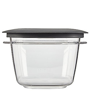 Rubbermaid Premier Easy Find Lids Food Storage Containers, 2 Cup, Gray