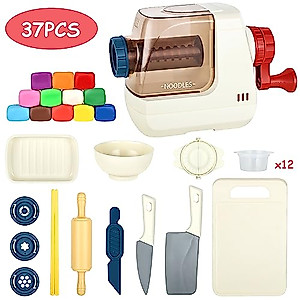 Play Dough Toys, 37PCS Color Dough Kitchen Toys Playset, Fun DIY Dough KitchenTools Pretend Play Set for 3 4 5 6 Years Old Boys Girls Kids Toddlers Christmas Birthday Gift