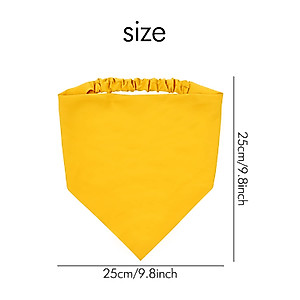 Lawie 9 Pack Solid Blank Colorful Cloth Fabric Hair Bandana Headbands Triangle Chiffon Silk Plain Head Scarf Elastic Coverings Kerchief Neckerchief Head Wrap Neck Scarves Hair Bands for Women Girls