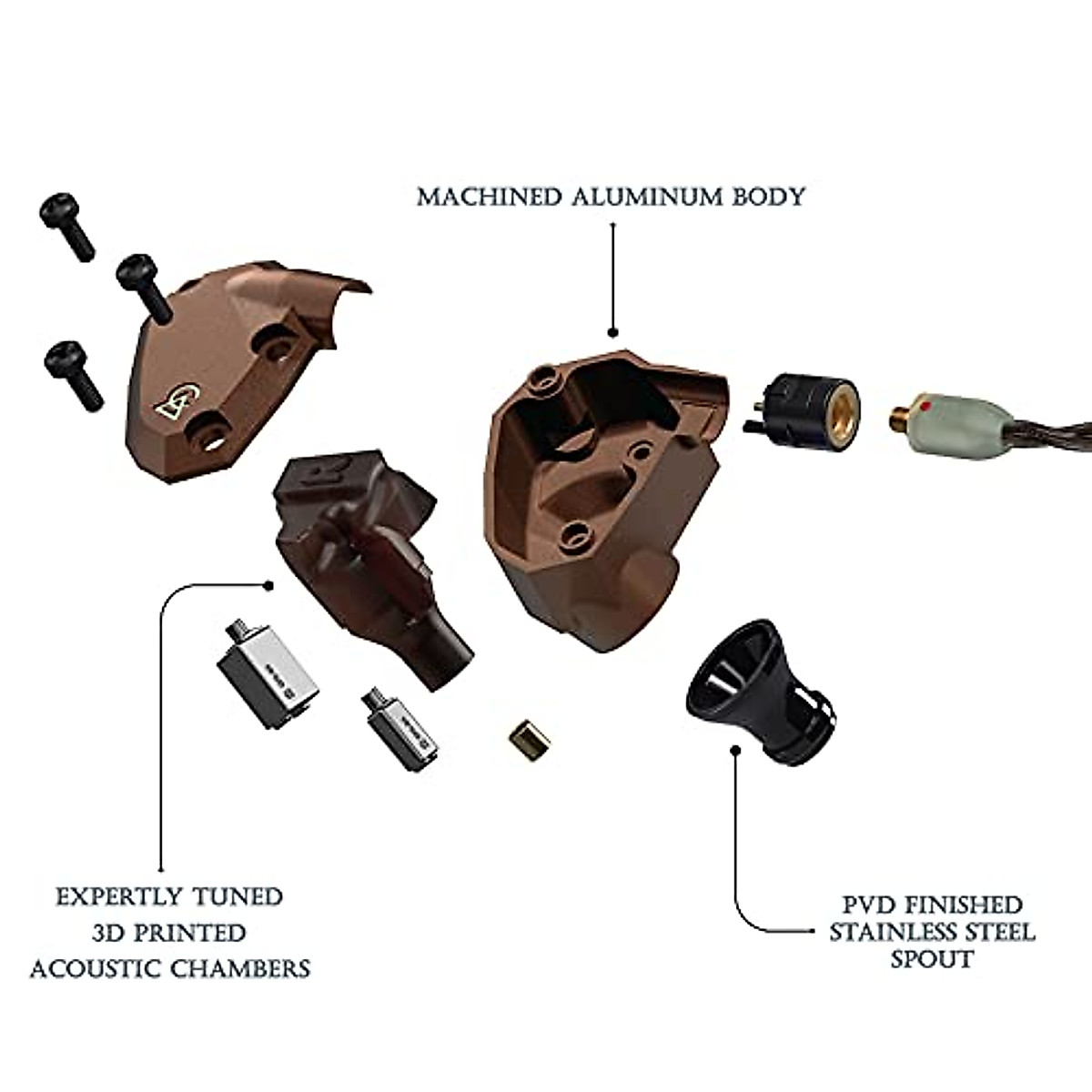 Campfire Audio Holocene in Ear Monitor | IEM Audiophile Earbud | MMCX Smoky Litz Detachable Audio Cable | Glow in The Dark in Ear Headphone
