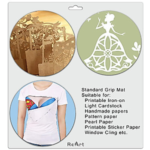 Cutting Mat Variety Suit for Silhouette Cameo 3 Packs 12” x 12” - Strong Grip, Standard Grip, Light Grip Adhesive Cutting Mat Replacement Set Matts Vinyl Craft