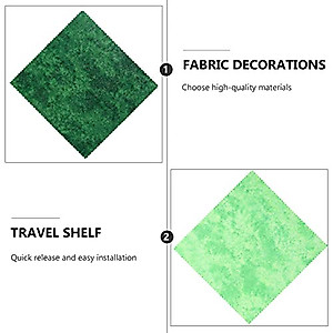 HEALLILY Quilting Fabric 5 Sheets Starry Cotton Fabric Bundle Craft Squares Sheets DIY Artcraft Patchwork Sewing Scrapbooking Quilting (Green) Quilted Fabric