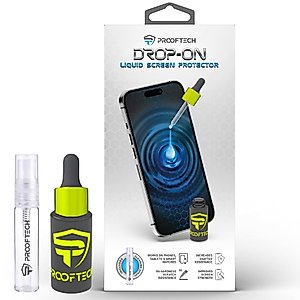 DROP ON Liquid Glass Screen Protector for up to 10 Devices - Wipe On Scratch and Crack Resistant Nano Protection for All Phones Tablets Smart Watches Universal