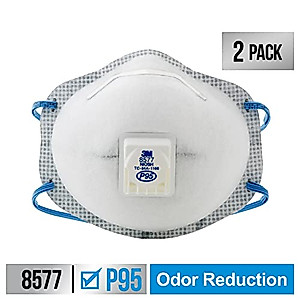 3M Chemical Odor Cool Flow Valved Respirator, 2-Pack