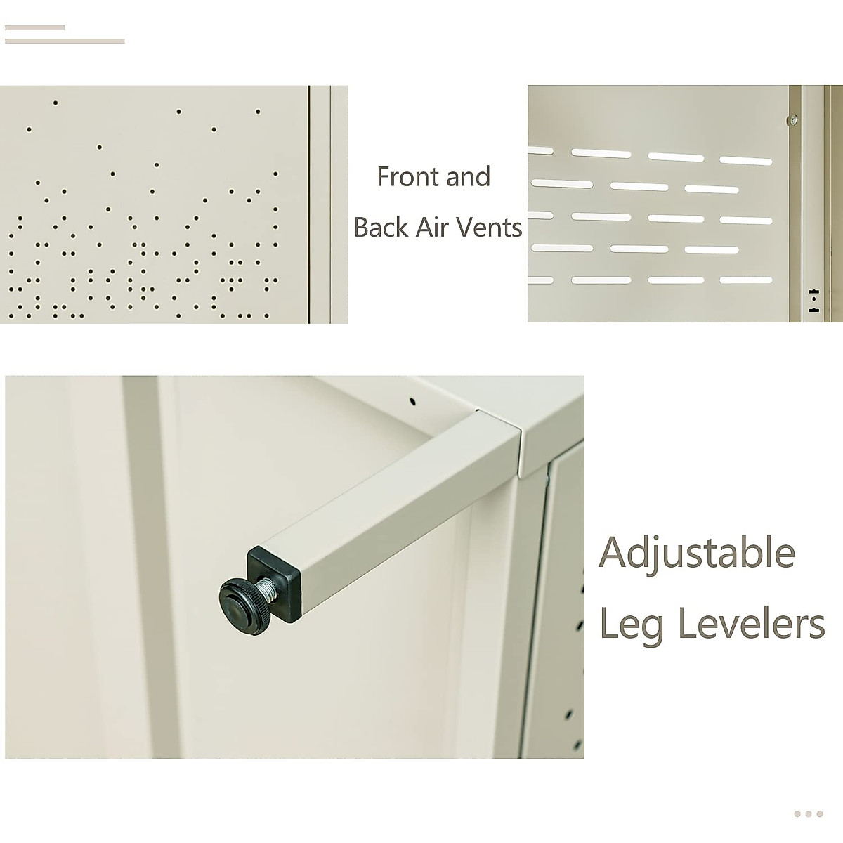 CJF Metal Storage Cabinet, Wardrobe Armoire Closet with Hanging Rod for Bedroom/Laundry Room