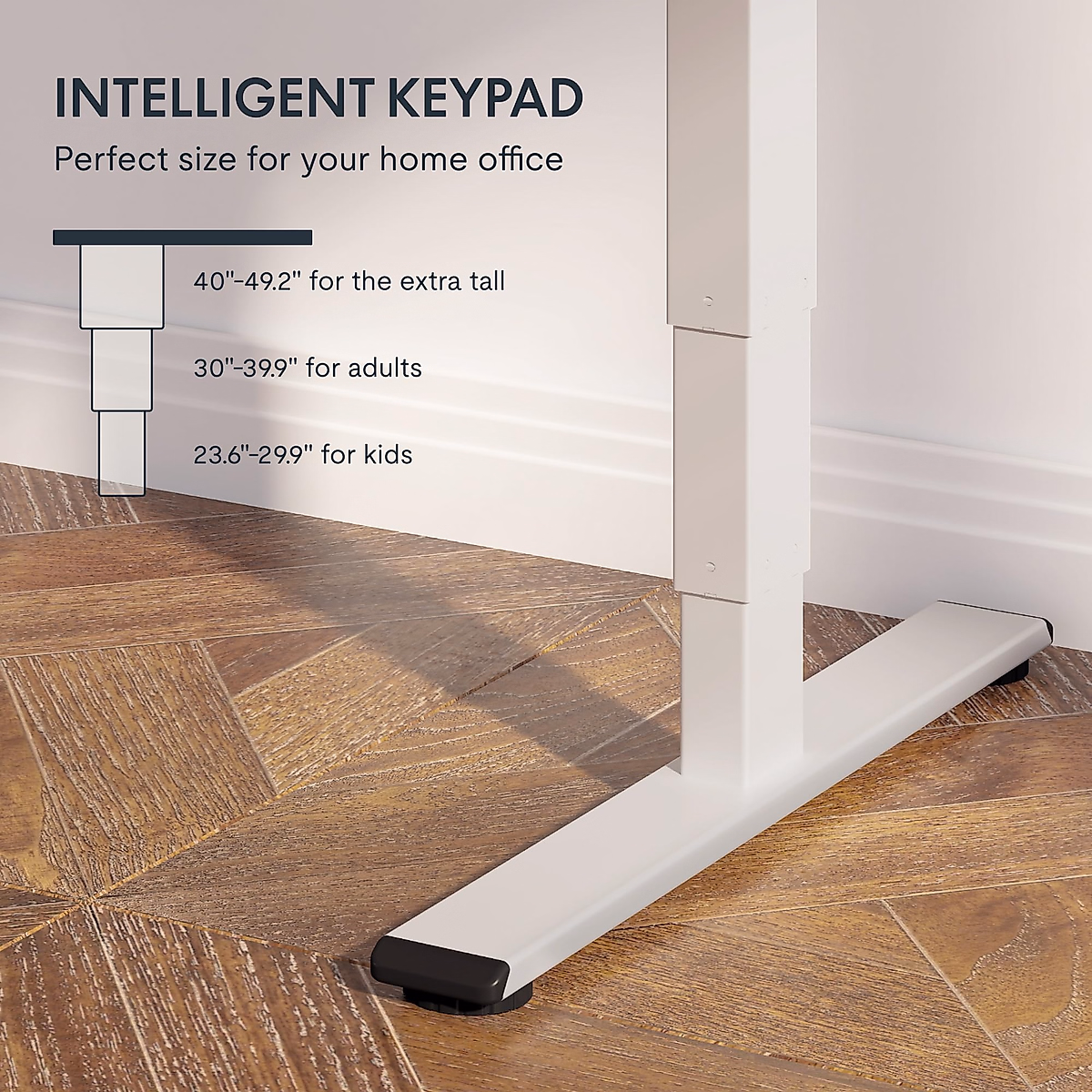 FLEXISPOT Stand Up Desk 3 Stages Dual Motor Electric Standing Desk 48x30 Inch Whole-Piece Board Height Adjustable Desk Electric Sit Stand Desk(White Frame + White Desktop, 2 Packages)