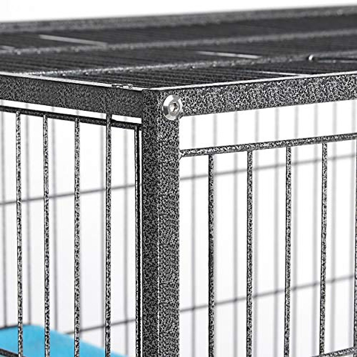 Topeakmart Small Animals Cages Ferret/Guinea Pigs/Chinchilla/Rabbit Cages 2-Story Rolling Metal Critter Nation w/ 2 Removable Ramps &Litter Box, Hammock,Black