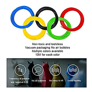 Printing Filament, 3D Printing Pen Filament Refills Flexibility 3D Printer PLA Filament 1.75mm 2 Rolls 3D Printer Filament Pen Filament