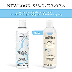 Embryolisse Gentle Micellar Lotion for Face and Eyes. Natural Floral Water Makeup Remover & Cleansing Care With Chamomile, Cornflower & Witch Hazel, 8.45 Fl Oz