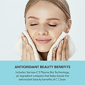 Serious Skincare - Hydrating C3 Vitamin C Facial Cleanser - Gentle Face Wash with Hydrolyzed Collagen - Botanical Extracts - For Dry and Mature Skin - 12 oz.