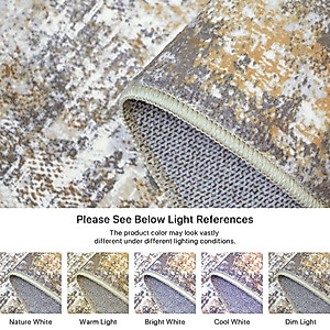 Bavni Rugs 3x5, Non-Slip Machine Washable Living Room Rug, Small Soft Bedroom Rug, Modern Aesthetic Design, Abstract Rug for Indoor Decor, Black/Brown/Grey