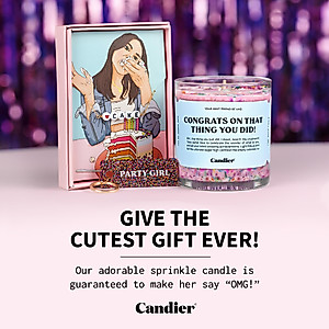 Candier - Congrats on That Thing You Did Candle, Scented Phthalate-Free Soy Candles with 60+ Hours Burn Time, Candles for Women & Men