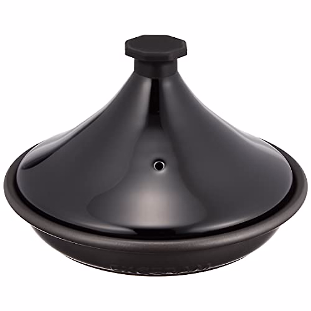 Toyo Ceramic Arita Pot, Tagine Pot, Approx. 8.3 inches (21 cm), Microwave Safe, Direct Fire, Mt. Fuji, Black, Made in Japan