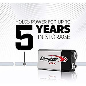 Energizer 9V Batteries, 2 Count MAX Premium Alkaline 9 Volt
