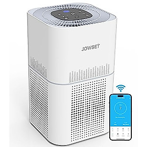 Smart Wi-Fi Air Purifier, JOWSET Powerful H13 True HEPA Filter, Air Purifiers for Home Large Room up to 1400 Ft² in 1 Hr, Air Cleaner for Allergies, Pet Odor, Smoke, Dust for Bedroom, Works with Alexa