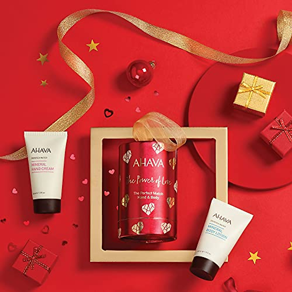 AHAVA The Perfect Match, Ahava Mineral Hand Cream & Body Body Lotion 2 x 40 ml, 1.3 fl. oz.