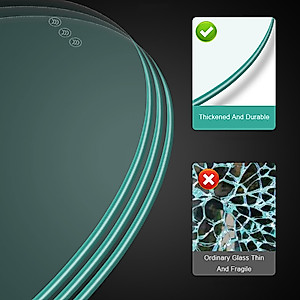 LWQFHI Glass Lazy Susan Turntable Large Round Table Top Lazy Susan Turntable Tempered Glass Family Dinners Round Lazy Susan Rotating Lazy Susan for Kitchen Dining Table 50cm A