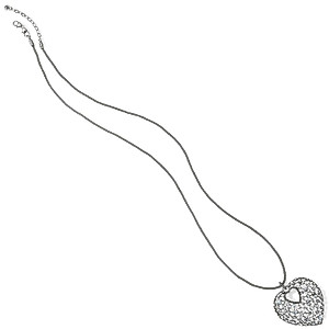 Brighton One Love Clear Crystal Convertible Heart Necklace