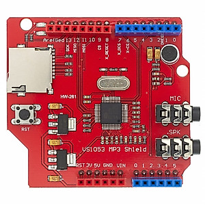 HIFASI VS1053 VS1053B Stereo Audio MP3 Player Shield Record Decode Development Board Module with TF Card Slot 1Pcs