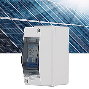 32A PV DC Waterproof Disconnect Switch 1000V Solar Convergent Load Switching Air Switch Miniature Circuit Breaker with IP65 Waterproof Distribution Box for Solar PV Power System