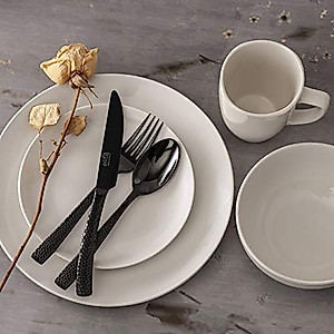 Gibson Home Zen Buffet Porcelain Dinnerware Set, Service for 6 (30pcs), White (Coupe)