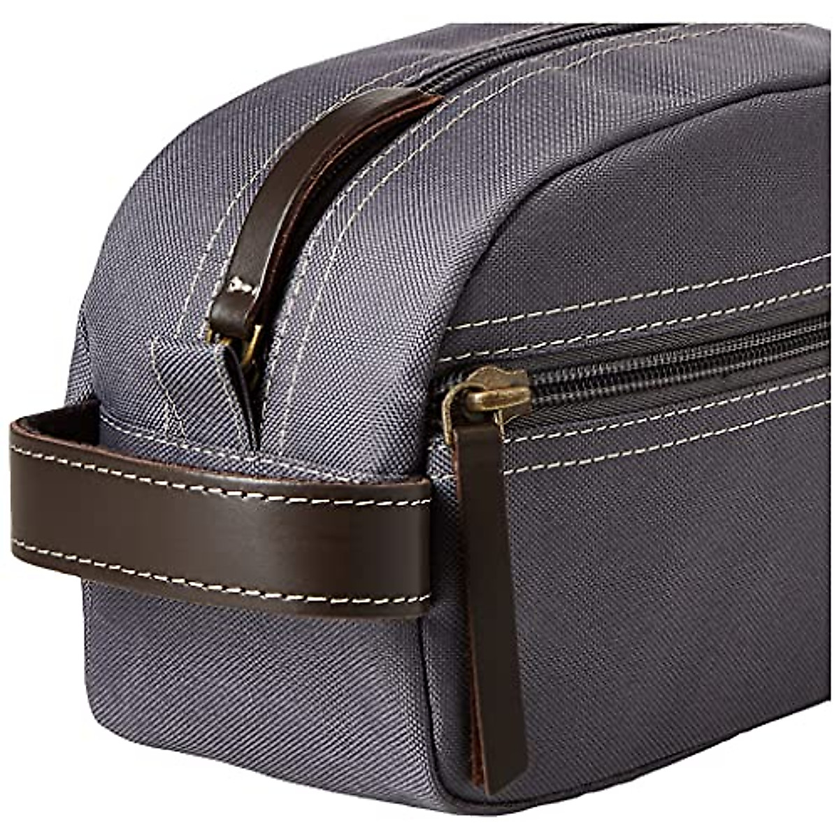 Timberland Men's Toiletry Bag Canvas Travel Kit Organizer, Charcoal, One Size