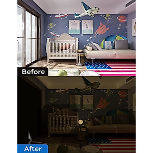 Sumobaby 50"x57" Portable Blackout Curtains, Blinds for Windows with Hook & Loop Tapes, 100% Blackout Window Shades, Curtains Easy to Cut Fit for Bedroom, Baby Room and TV Room (Black)