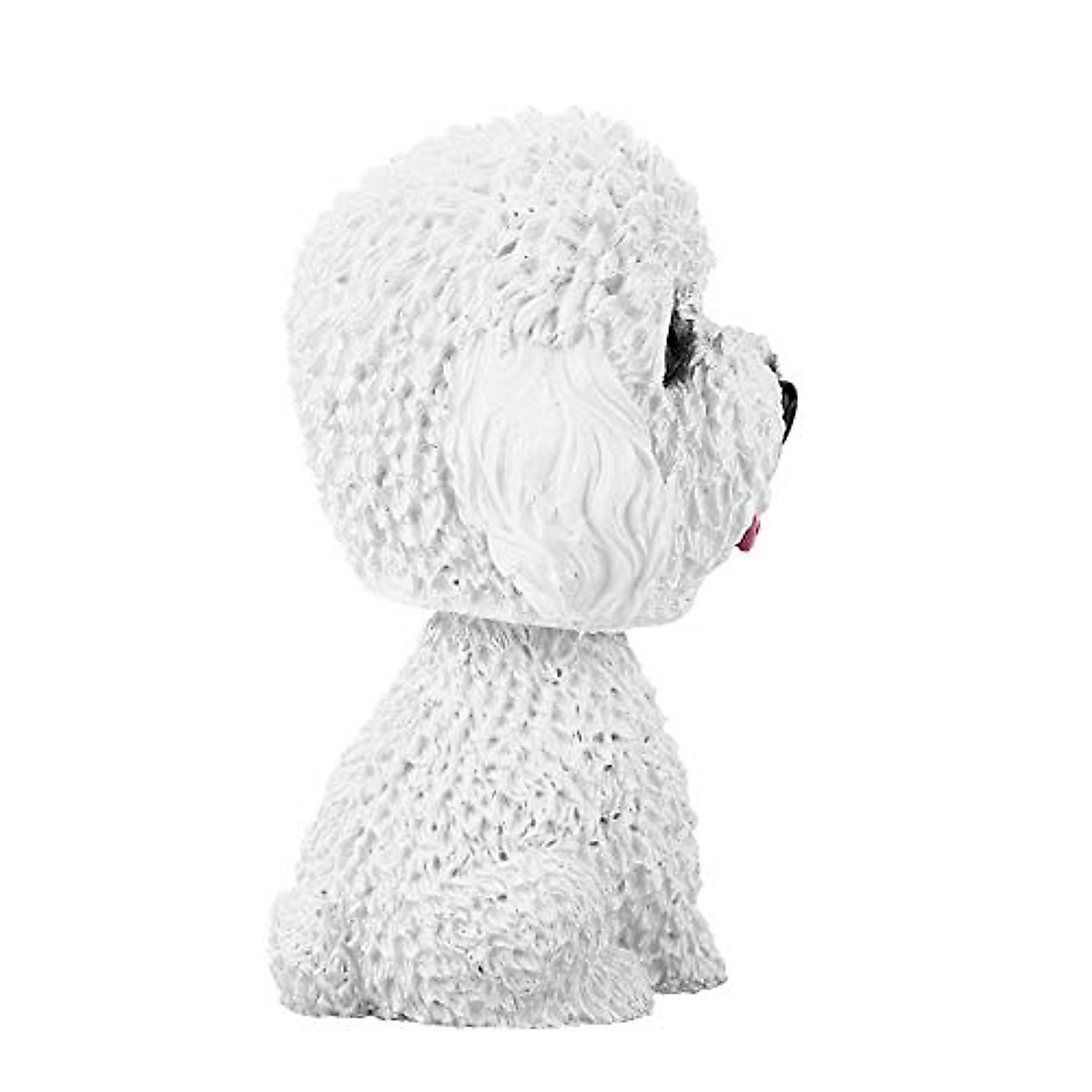 Bobble Head Dog Figure, Bobble Head Toy, Cute Puppy Figurine, Car Interior Dashboard Ornament, Simulation Shaking Head Dog Bobble Head Puppy Toy for Car Interior Home Decoration Ornament(White)