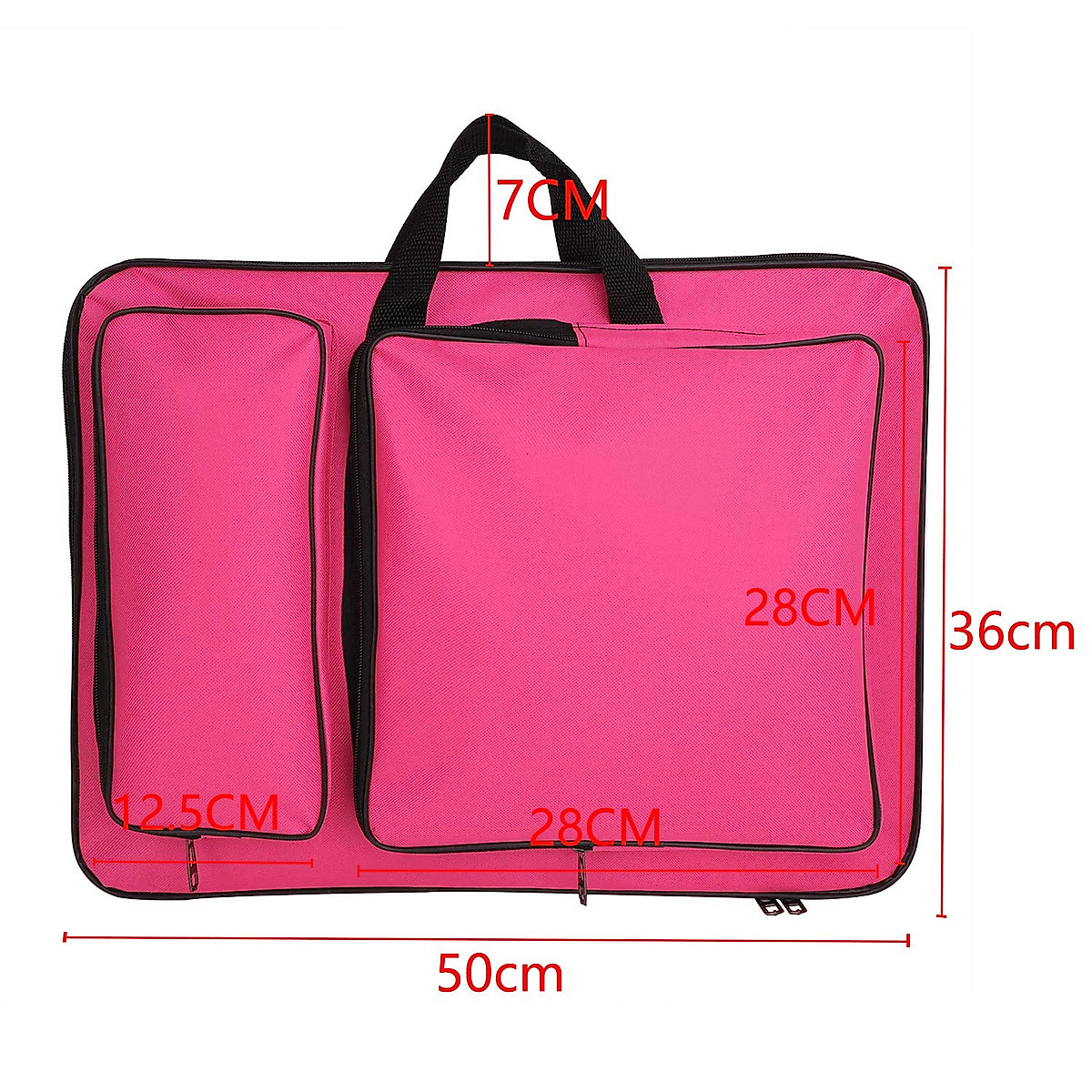 JIAHG Water-Resistant Art Portfolio Carry Bag A3 Art Work Portfolio Tote Drawing Board Bag Portable Painting Sketch Pad Storage Bag Professional Art Organizer for Palette Paints Brushes