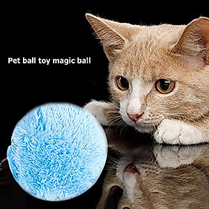 CHNLML Active Rolling Ball for Dogs, Magic Automatic Ball Funny Dog Cat Interactive Toys Plush Electric Rolling Balls (1 Set)
