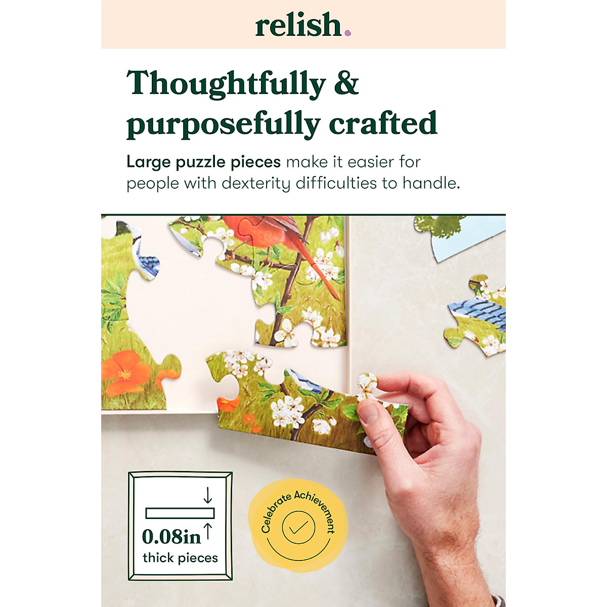 Relish Large Piece Puzzles for Seniors, 13 Piece Prized Possession Jigsaw Puzzle, Dementia Products for Elderly