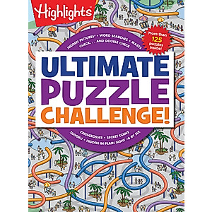 Ultimate Puzzle Challenge!: 125+ Brain Puzzles for Kids, Hidden Pictures, Mazes, Sudoku, Word Searches, Logic Puzzles and More, Kids Activity Book for Super Solvers (Highlights Jumbo Books & Pads)