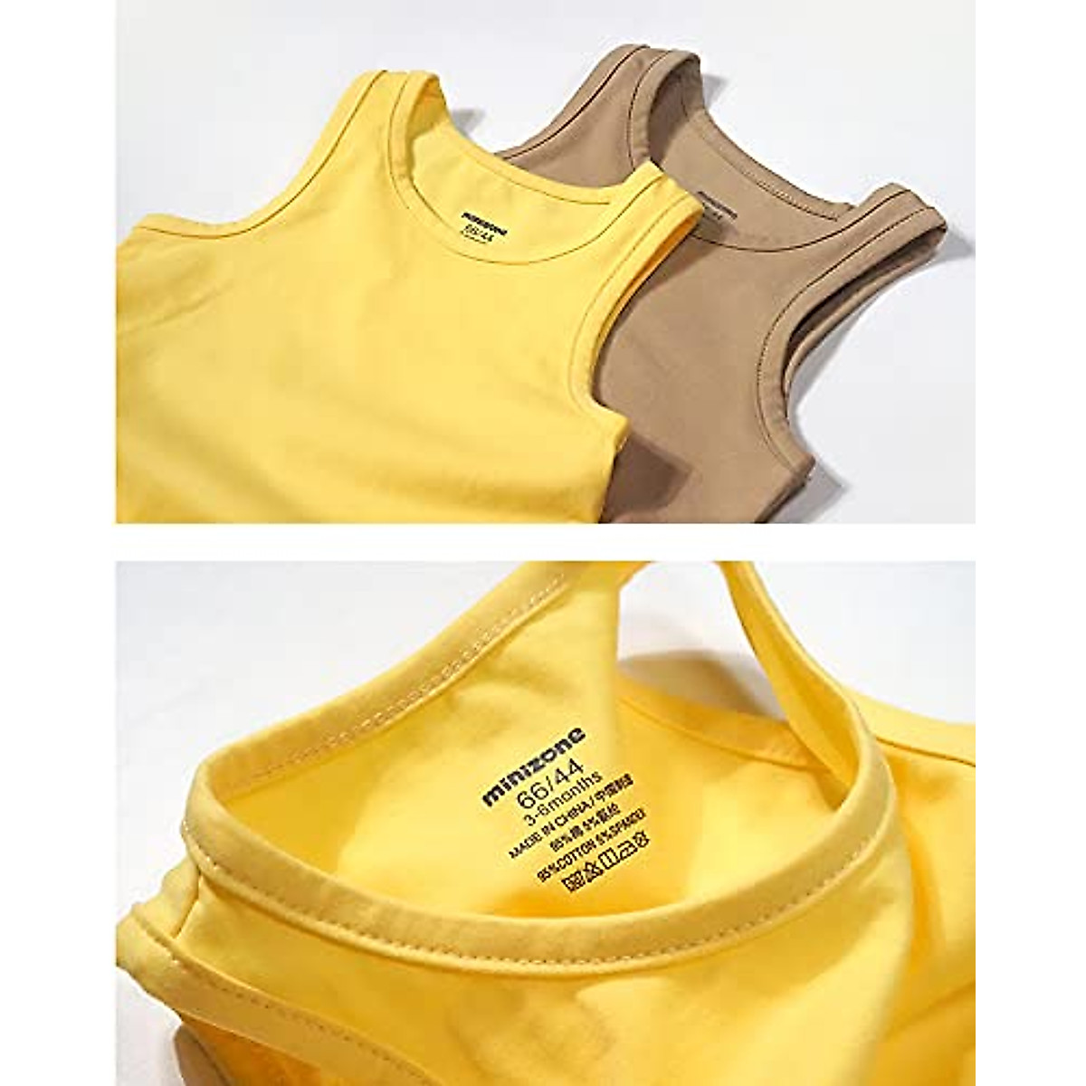 Teach Leanbh Baby Boys Girls 2 Pack Sleeveless Romper Jumpsuit Cotton Soild Color Footless Sleep and Play 3-24 Months (Green+Navy, 3-6 Months)