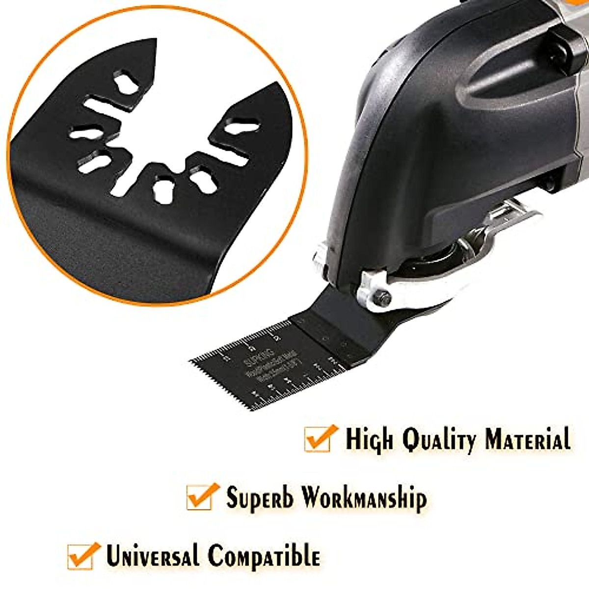 SupKing 24Pcs Metal Wood Oscillating Saw Blades Multi Tool Universal Quick Release Blades Compatible with Dewalt Milwaukee Porter Cable RIDGID Ryobi Makita Rockwell Chicago Black&Decker Craftsman