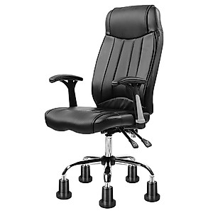 uvce Bell Glides Replacement Office or Chair Stool Swivel Caster Wheels to Fixed Stationary Castors, Short Profile with Separate Self Adhesive Felt Pads Black 5pcs (High Bell Glides A)