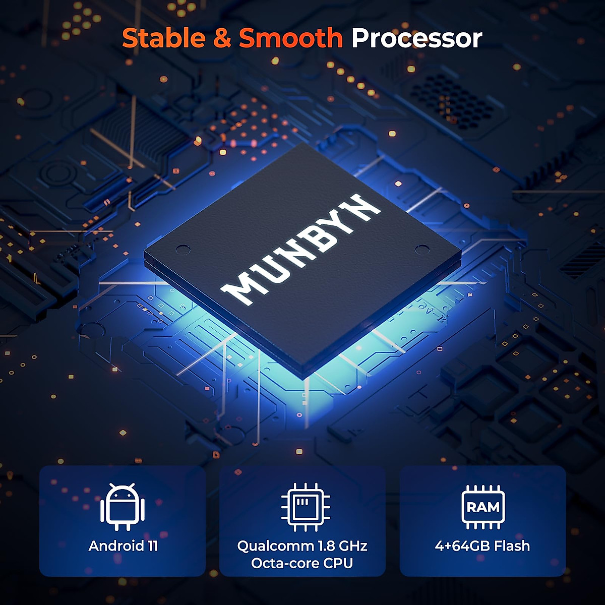 MUNBYN 2024 Android Barcode Scanner with Pistol Grip, Equip with Honeywell N6703 Scanner Engine, 5.5" Screen, Android 11 Wireless Mobile Computer Handheld, 4+64GB, Inventory Scanner with Software