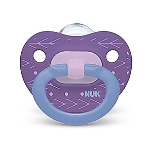 NUK Orthodontic Pacifiers, Girl, Pink, 18-36 Months, (pack of 2)