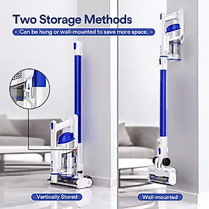 YTE Cordless Stick Vacuum Cleaner, 15KPa Powerful Suction Up to 45 Mins Runtime, 6-in-1 Lightweight Handheld Vaccumm-Cordless with Headlight for Home Hard Floor Carpet Car Pet Hair