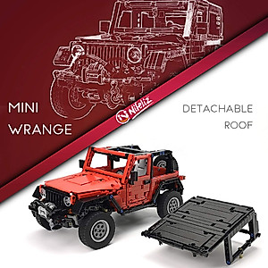 Nifeliz Mini Off-Road Car Wrange MOC Technique Building Blocks and Engineering Toy, Adult Collectible Model Cars Kits to Build, 1:14 Scale Truck Model (1287 Pieces)