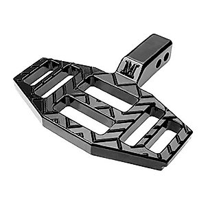 APS Hammer Forged Carbon Steel Black 2-inch Hitch Step Compatible with Class 3 Receiver Hitch (Bumper Guard Bumper Protector Bumper Step)