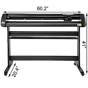 VEVOR Vinyl Cutter 53Inch Vinyl Cutter Machine Manual Vinyl Printer Plotter Cutter with Floor Stand Vinyl Plotter Adjustable Force Speed for Sign Making